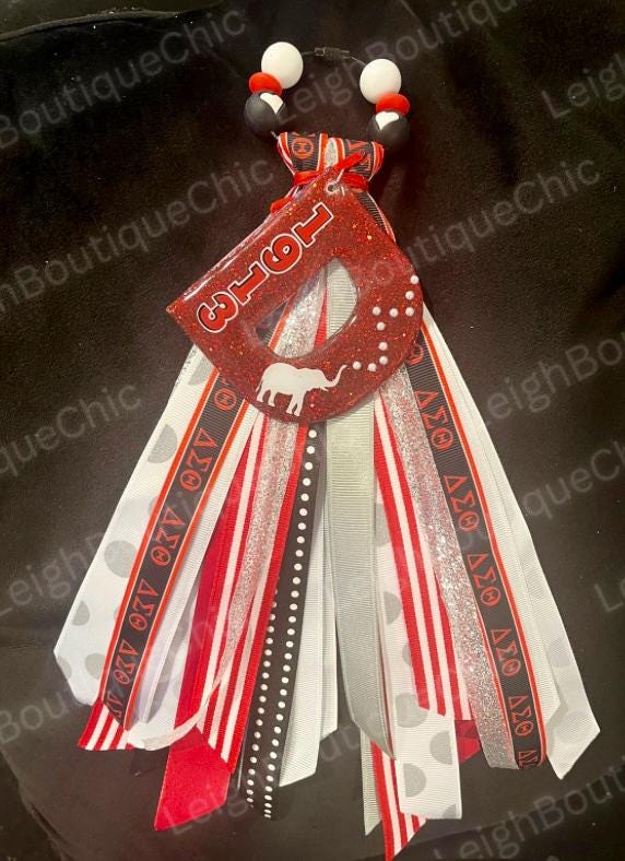 Delta Sigma Theta Bag Tassel, Custom Sorority Tassel Bag Charm ...