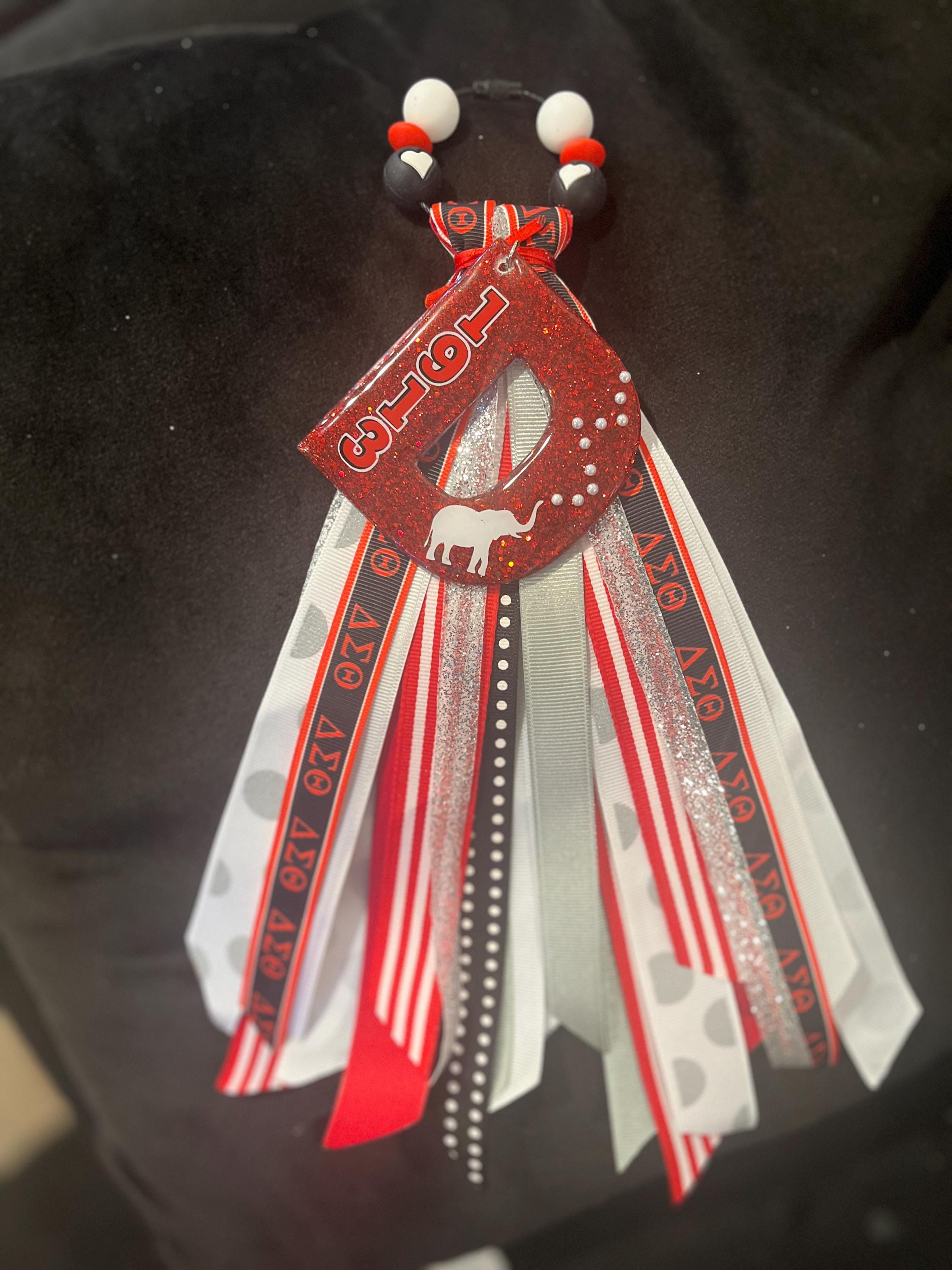 Delta Sigma Theta Bag Tassel, Custom Sorority Tassel Bag Charm ...