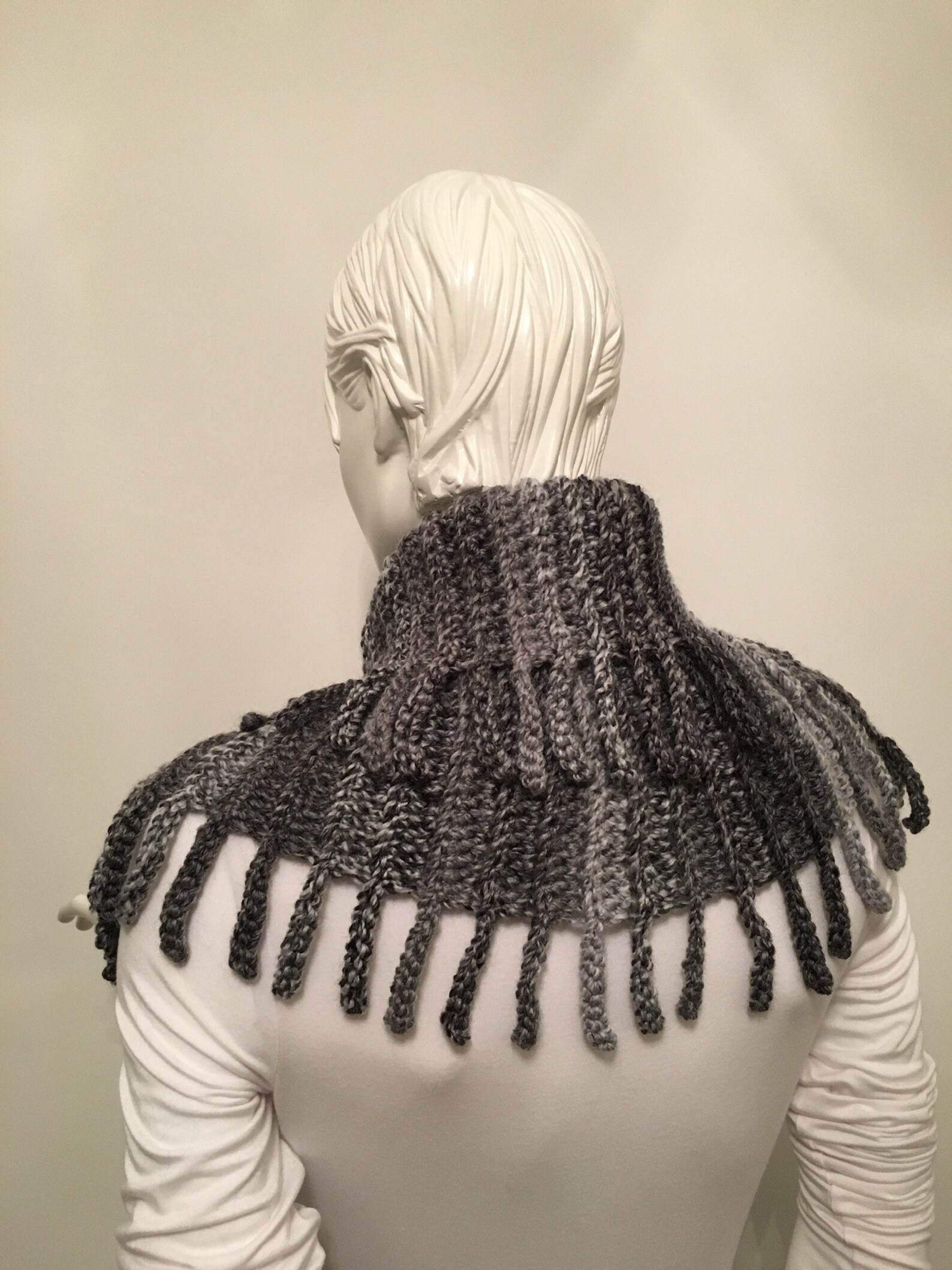 Jester Fringed Cowl Ribbed Scarf Neck Warmer... - Etsy UK