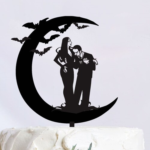 Halloween Wedding Cake Topper Adams Family Cake Topper | Etsy