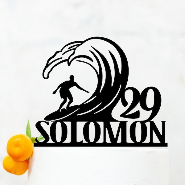 Surfing Cake Topper - Etsy