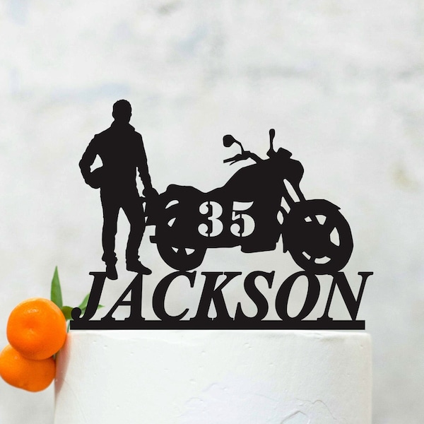 Motorcycle Cake Topper - Etsy
