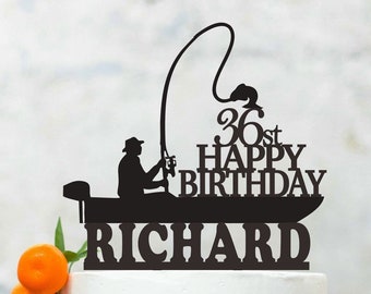 Fishing Cake Topper - Etsy