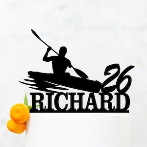 Personalized Kayak Cake Topper , Rower Birthday Cake Topper , Rafting ...