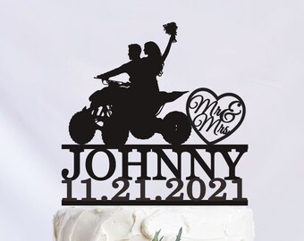 ATV Quad Cake Topper, Wheel 4x4 Cake Topper,4 Wheeler Theme Party Decor ...