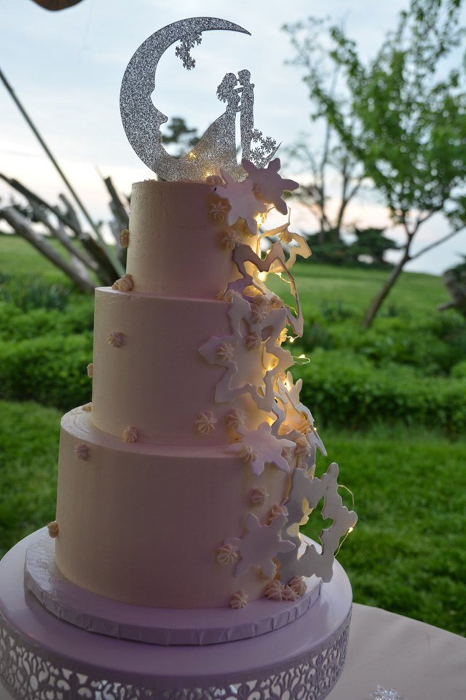 Wedding Cake Topper,moon Cake Topper, Acrylic Custom Cake Topper ...