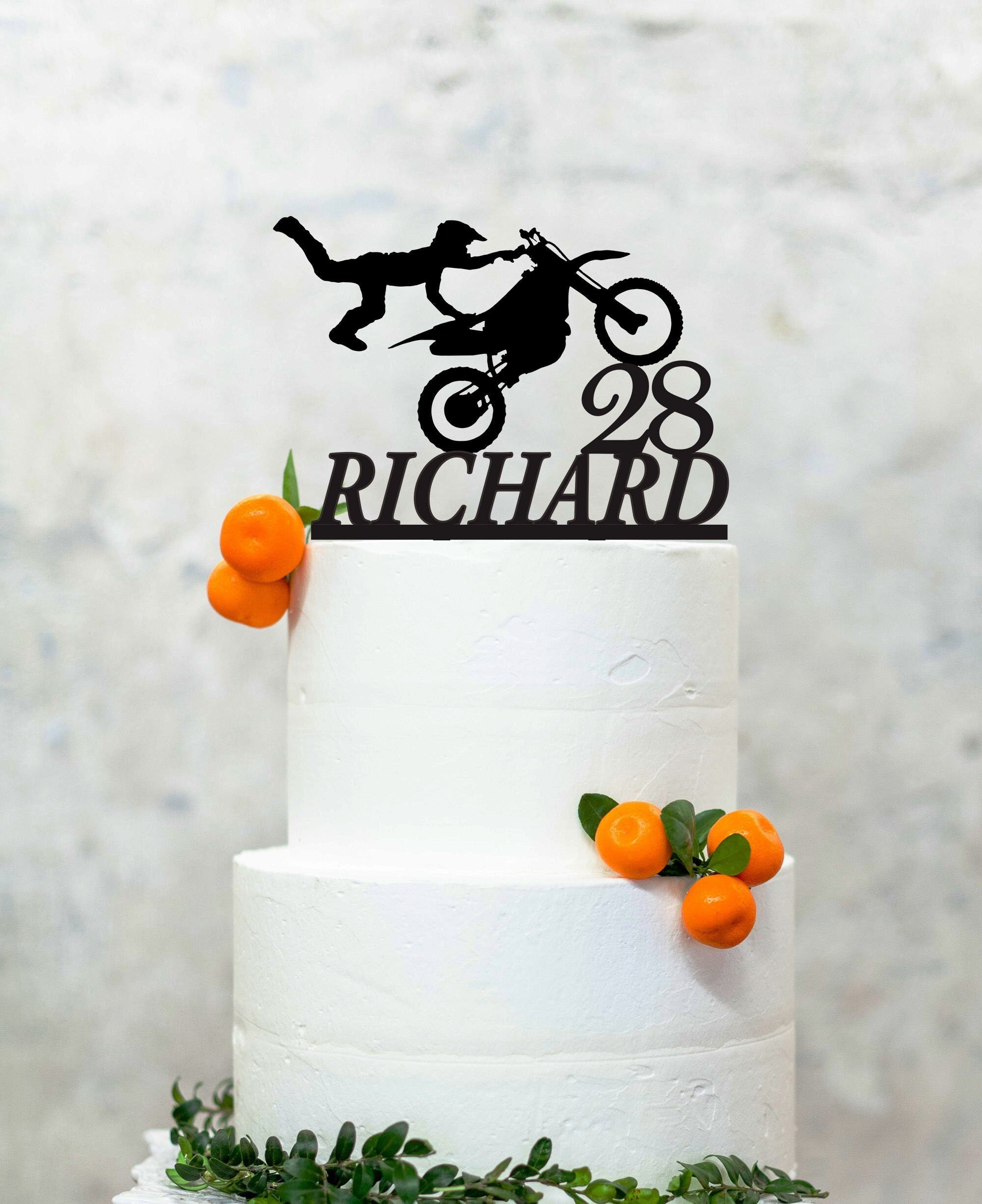 Dirt Bike Cake Topper Motorcross Birthday Cake Topper Dirt - Etsy