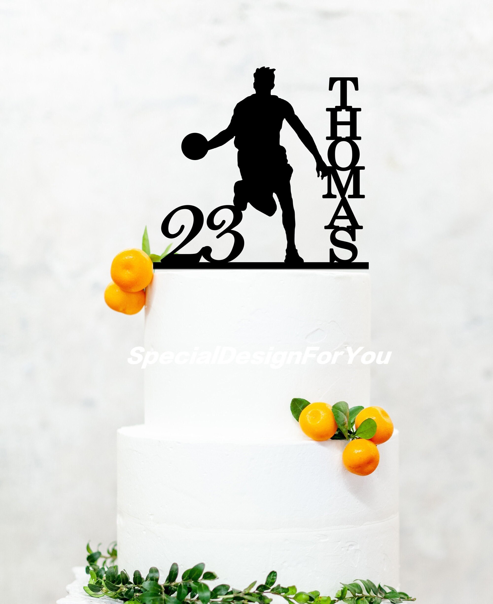 Basketball Birthday Cake Topper Basketball Cake Topper | Etsy