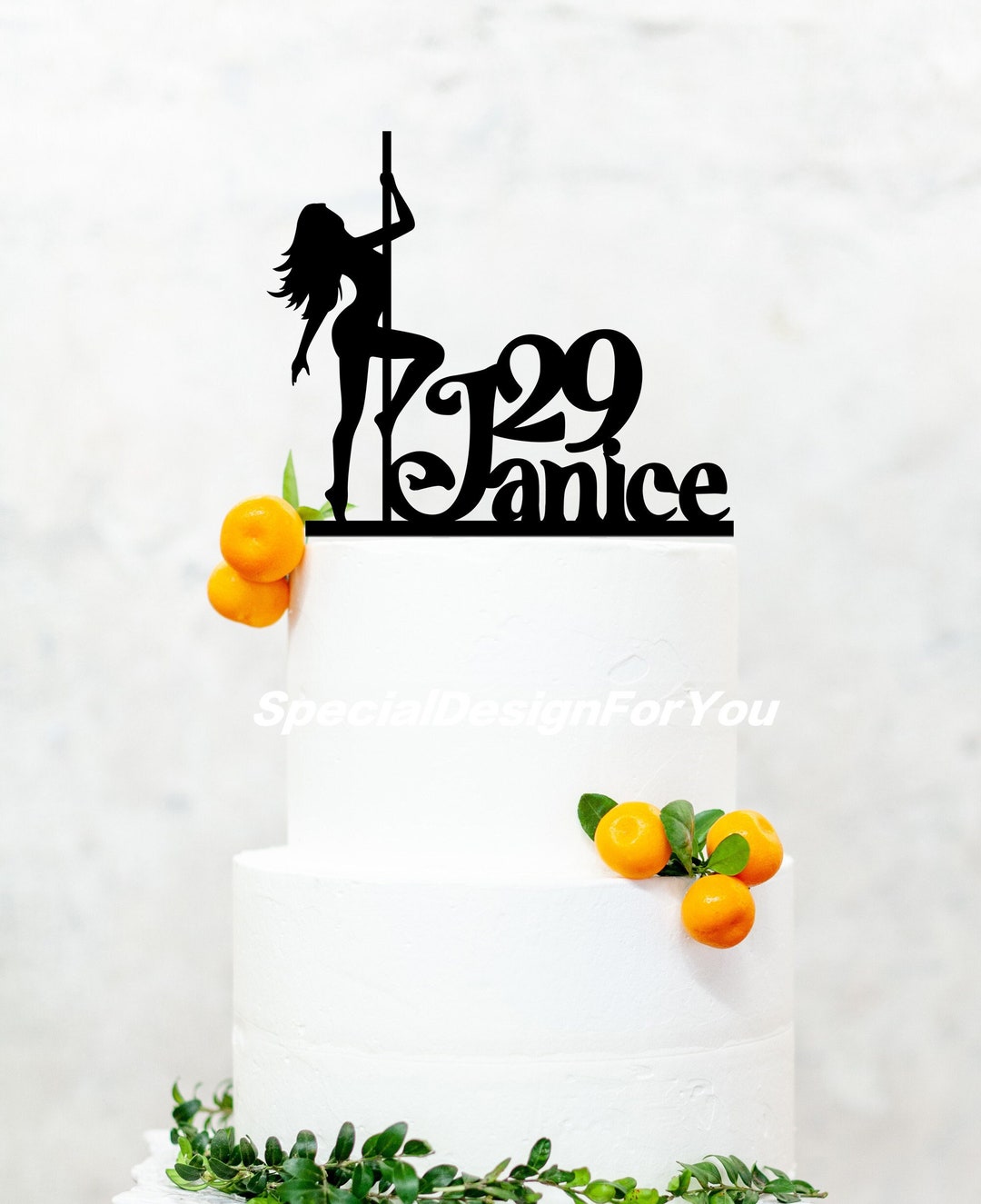 Personalized Pole Dancer Cake Topper , Dancing Birthday Cake Topper ...