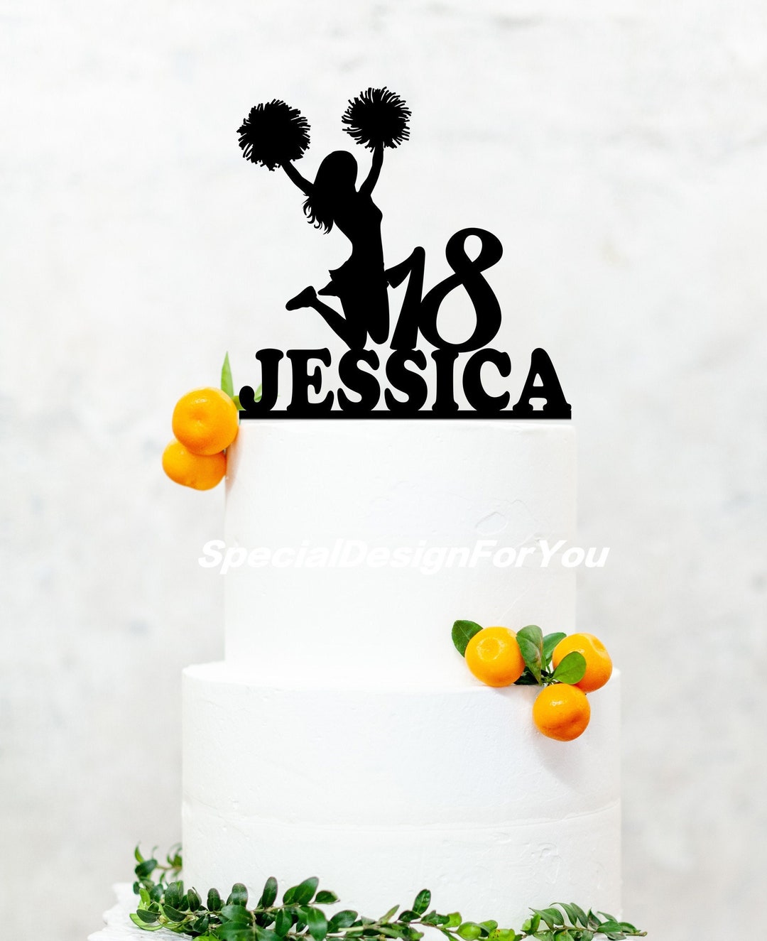 Cheerleader Birthday Cake Topper , Cheerleader Party Cake Topper ...