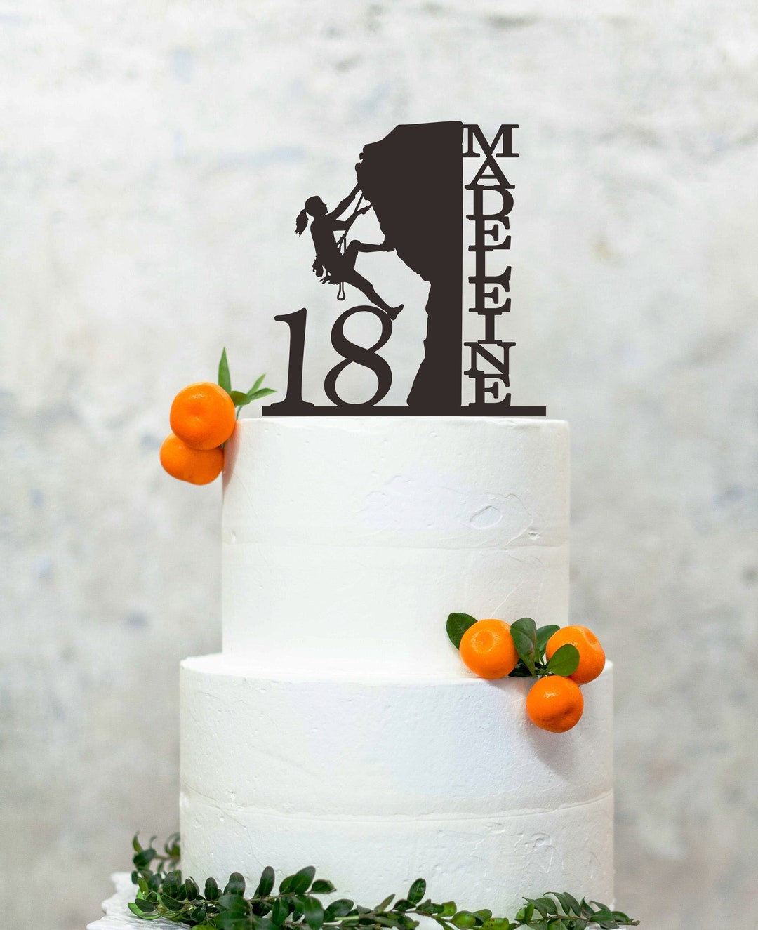Rock Climbing Birthday Cake Topper, Climbing Cake Topper, Female ...
