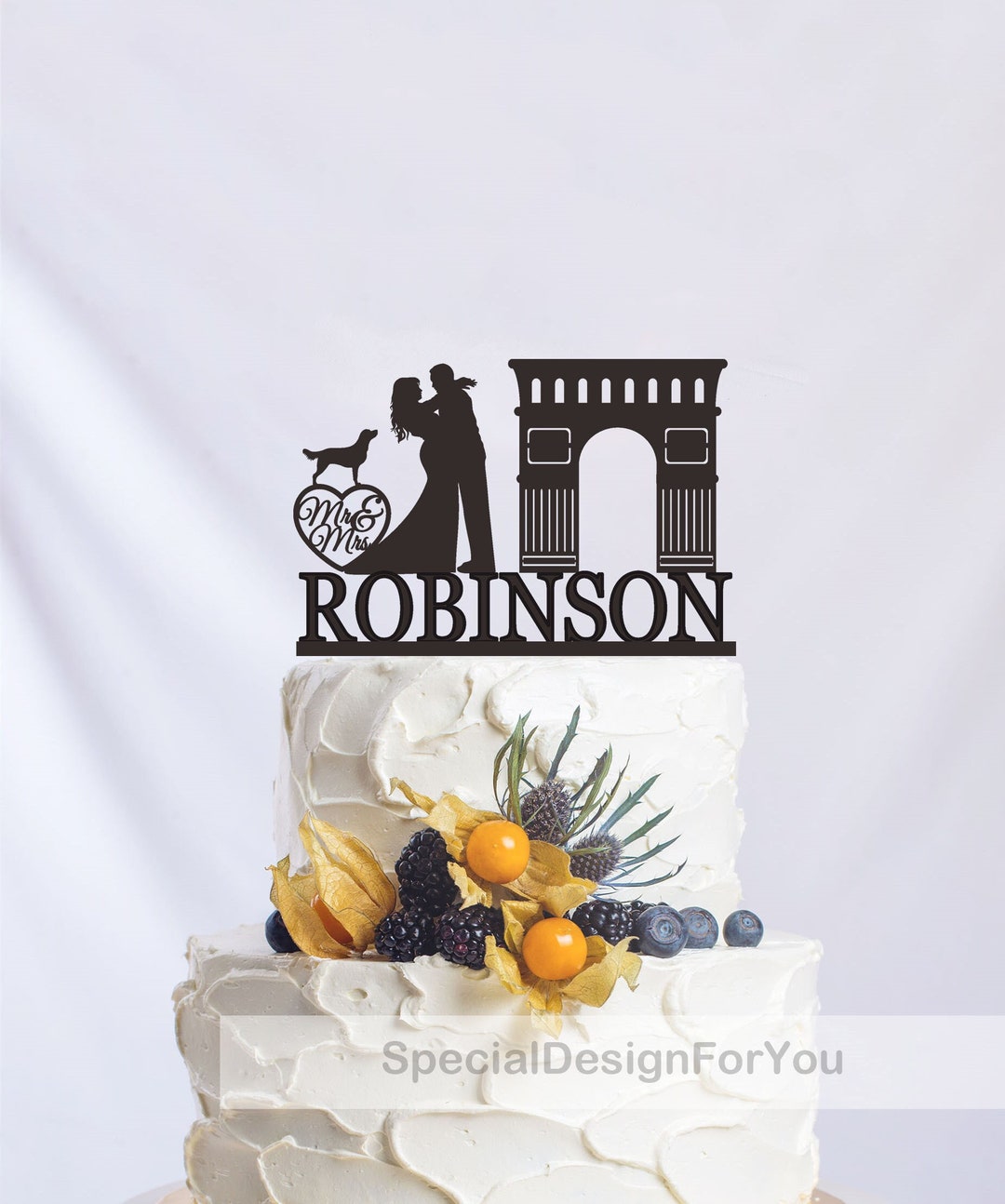 Travel Wedding Cake Topper, Arch of Triumph Cake Topper, Traveling ...