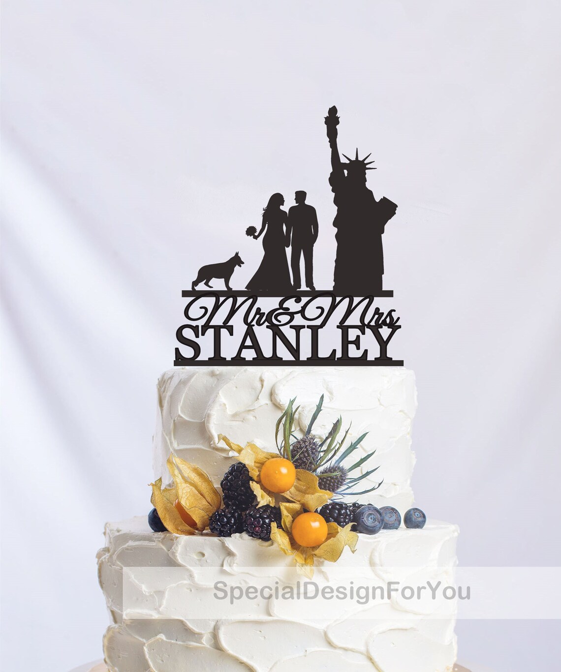 Travel Wedding Cake Topper, Statue of Liberty Cake Topper, Traveling ...