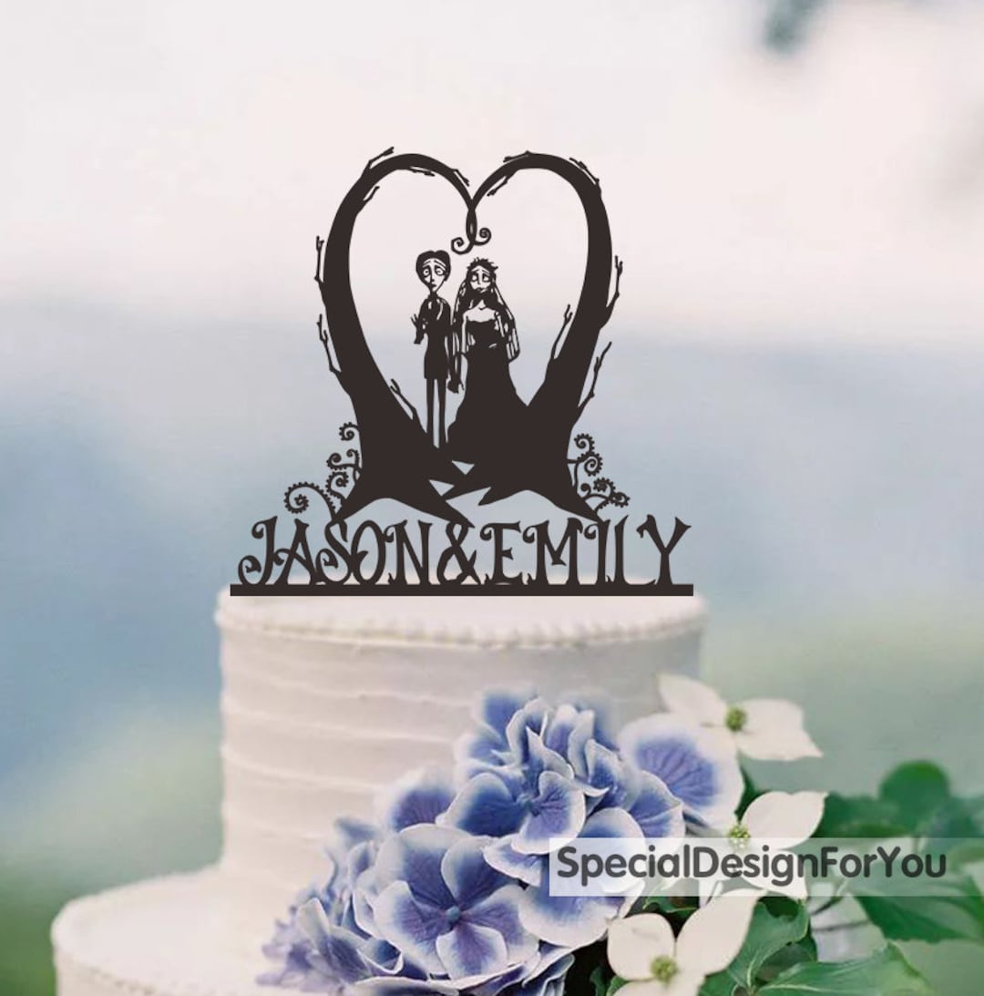 Corpse Bride Cake Topper, Halloween Wedding Cake Topper, Halloween ...