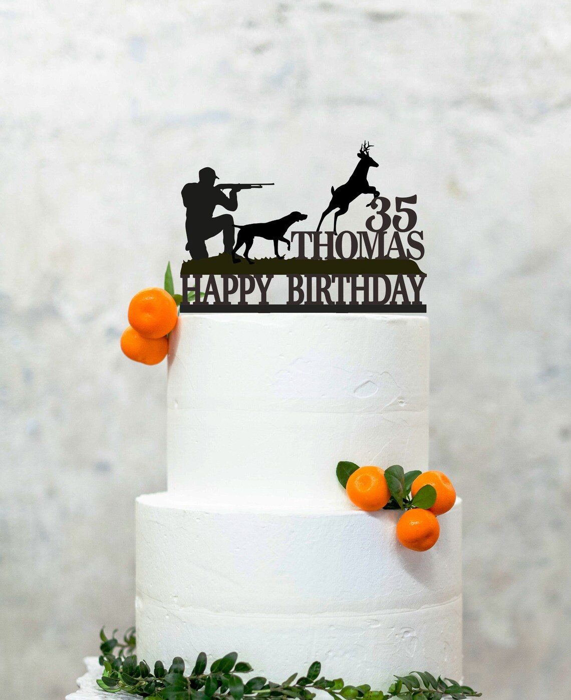 Hunting Birthday Cake Topper, Hunter Cake Topper With Dog, Hunting ...