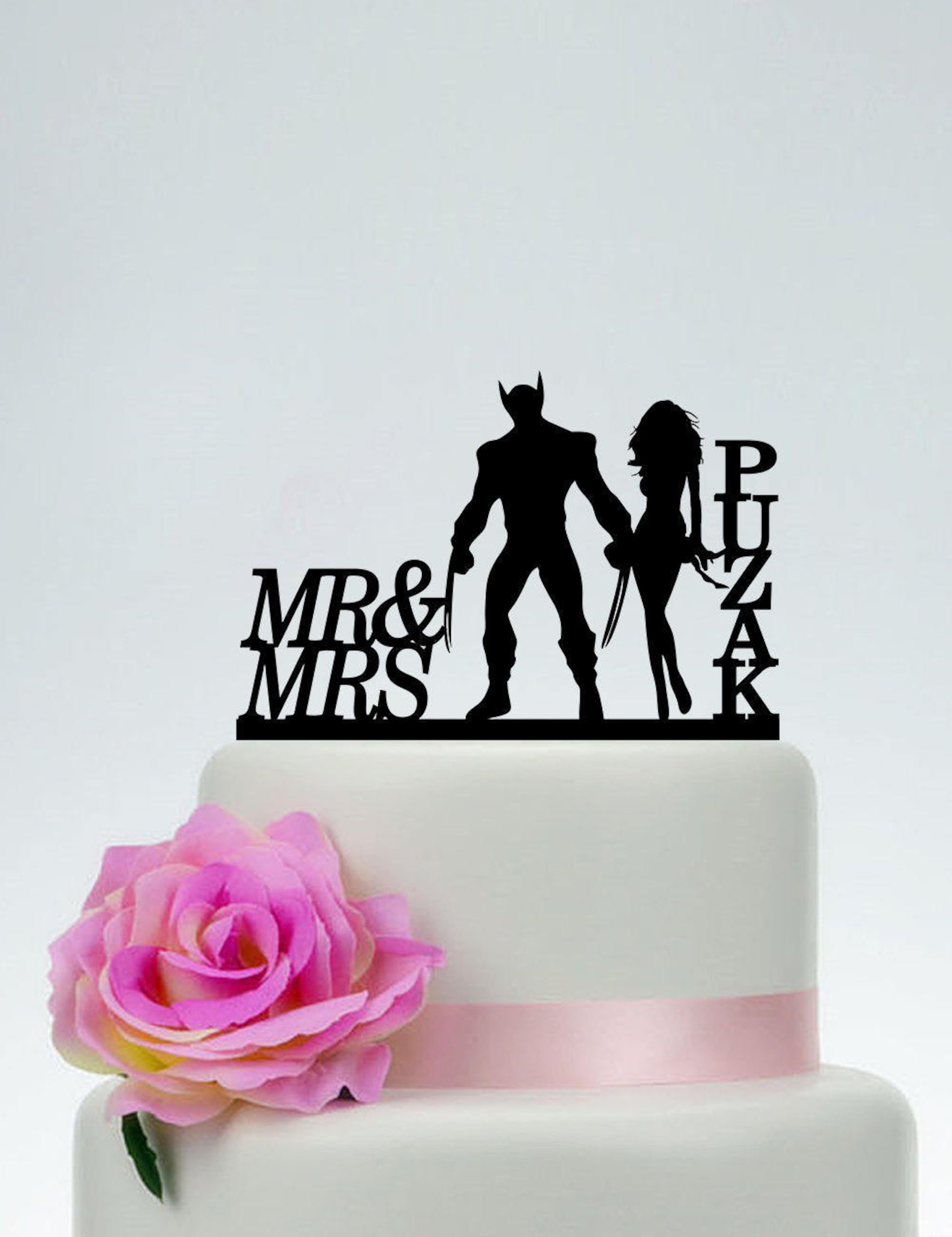 Wolverine and Phoenix Cake Topper Super Hero Wedding Cake | Etsy