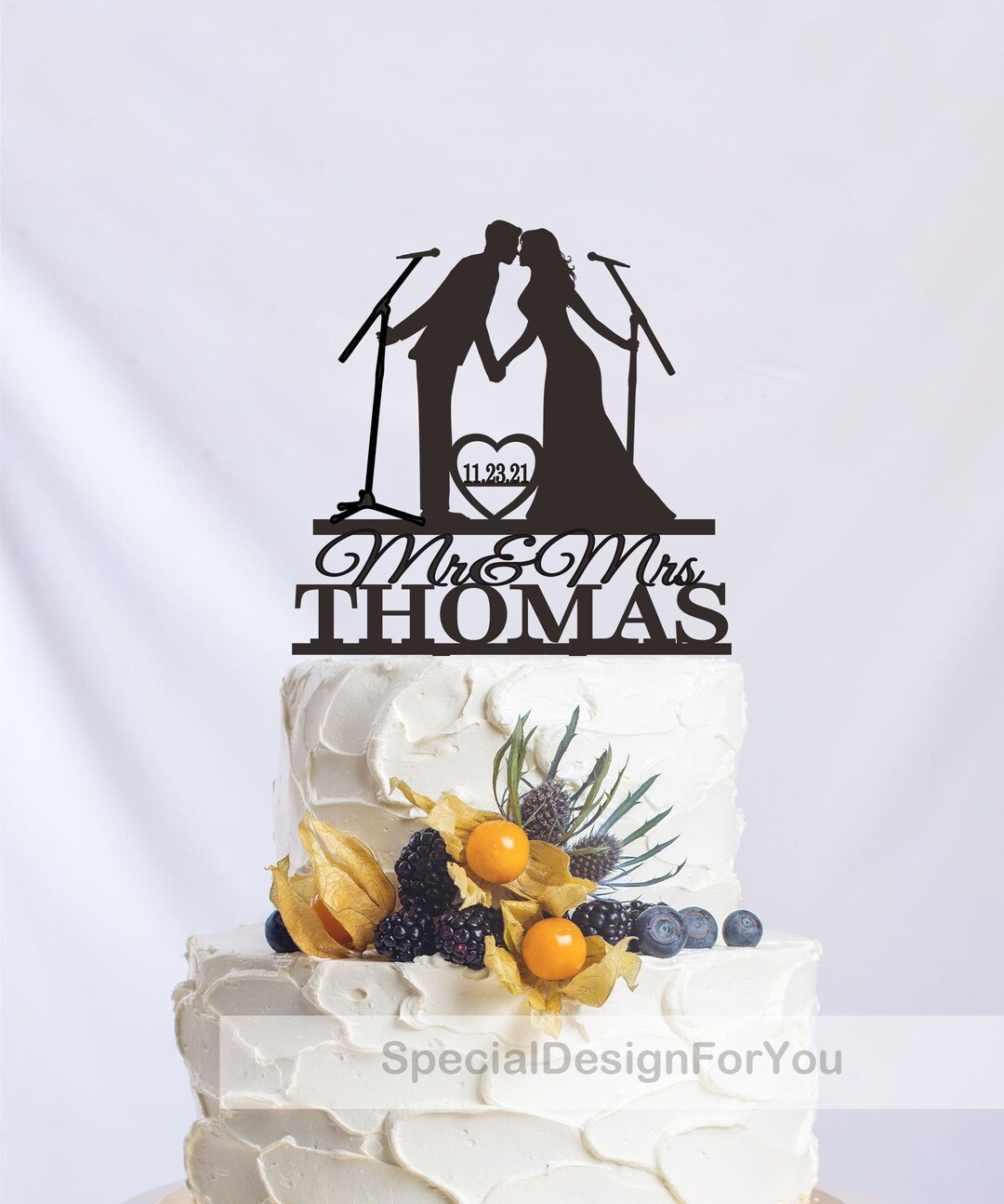 Singer Couple Cake Topper, Singer Wedding Cake Topper, Funny Cake ...