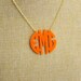 Block Monogram Neckalce,acrylic Monogram Necklace,personalized Necklace ...