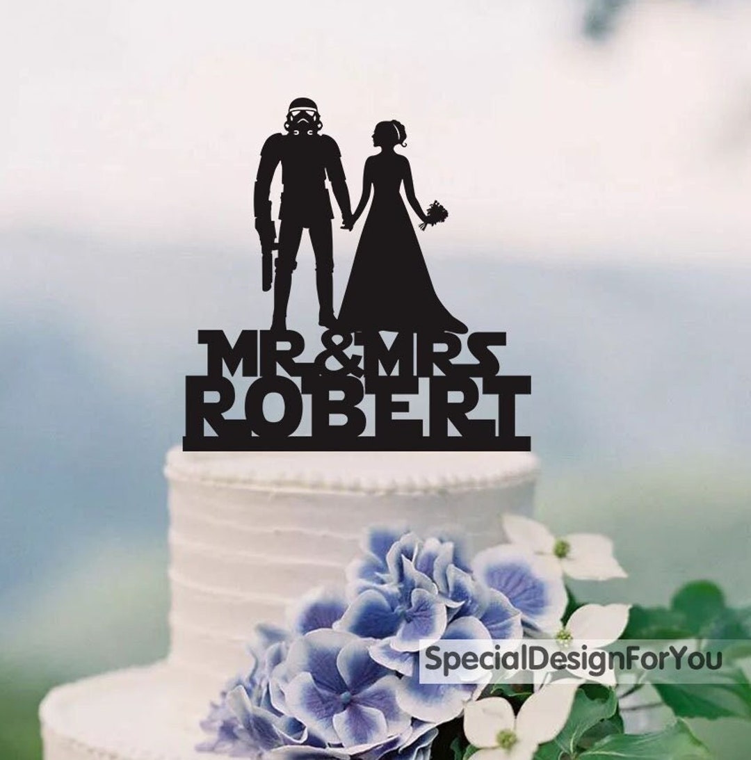 Star War Wedding Cake Topper,custom Cake Topper,personalized Cake ...
