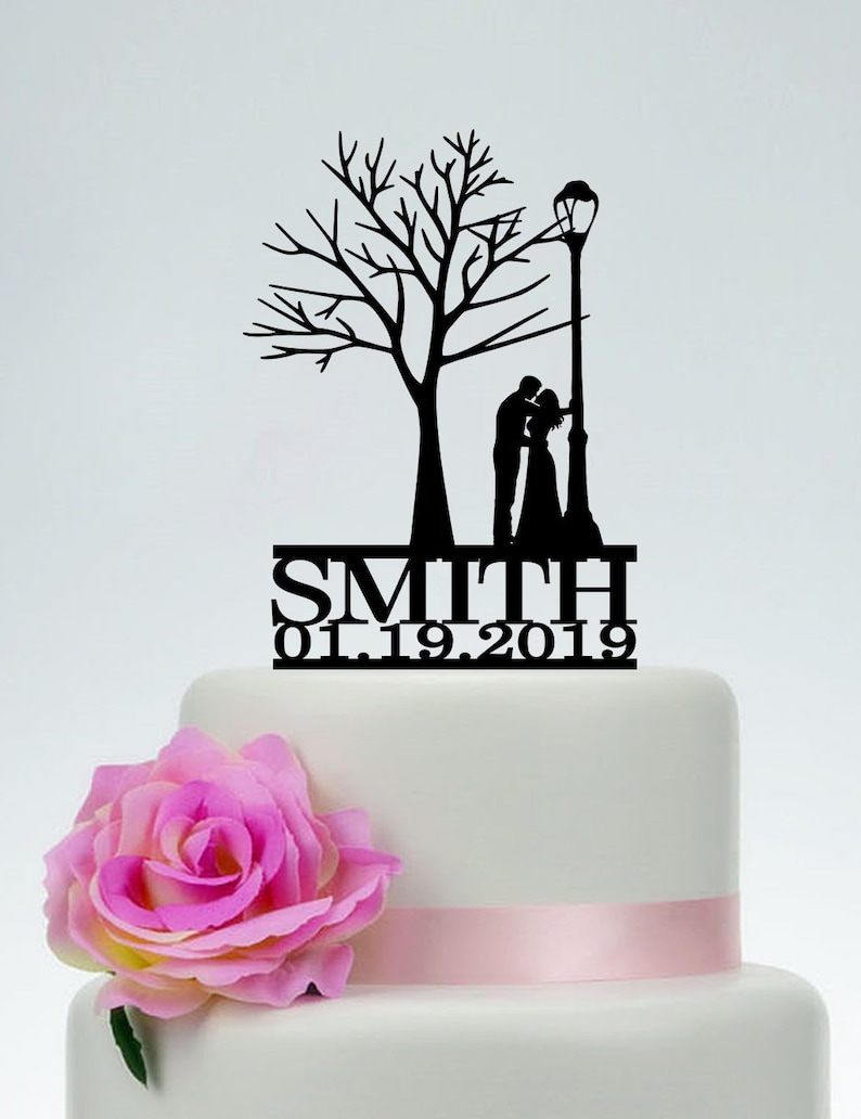 Custom Wedding Cake Topper Tree Cake Topperpersonalized Cake - Etsy