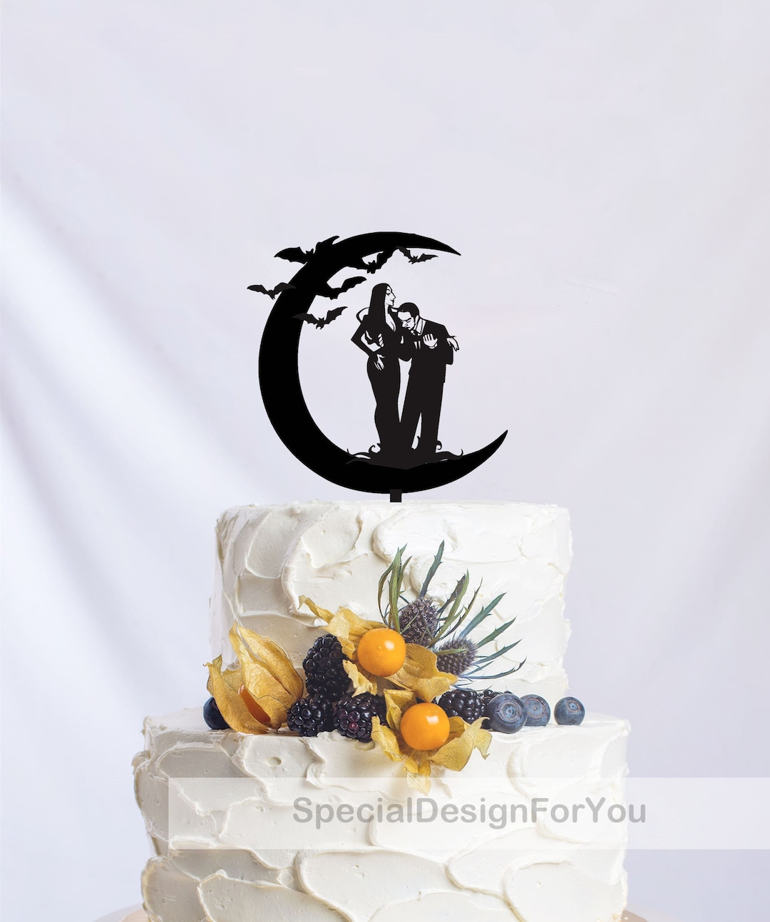 Halloween Wedding Cake Topper, Adams Family Cake Topper, Halloween ...