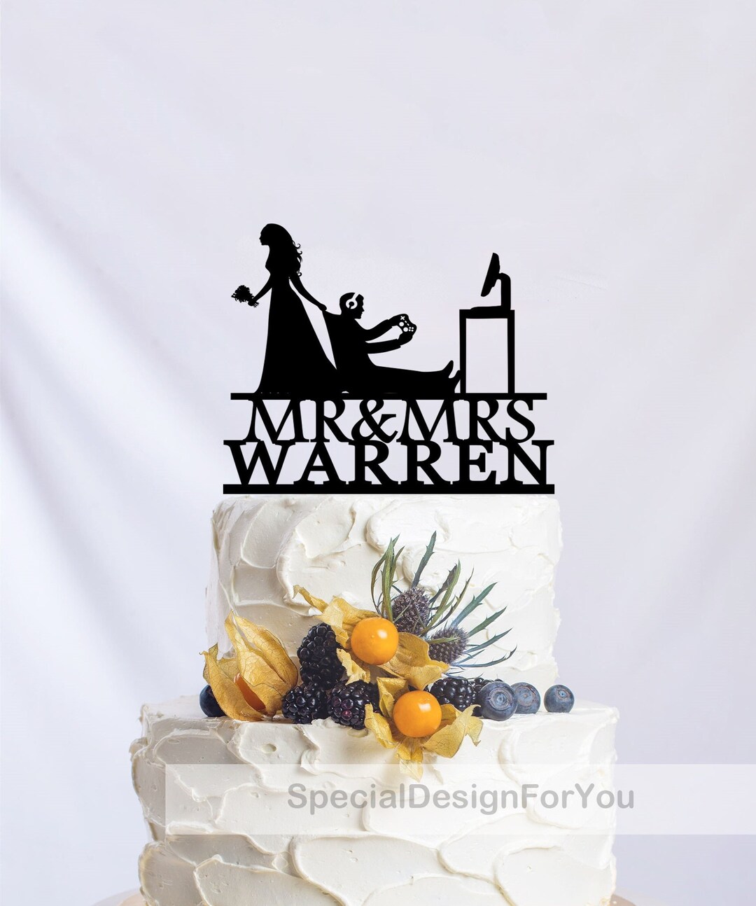 Bride Pulling Groom, Bride Dragging Groom, Gamer Wedding Cake Topper ...