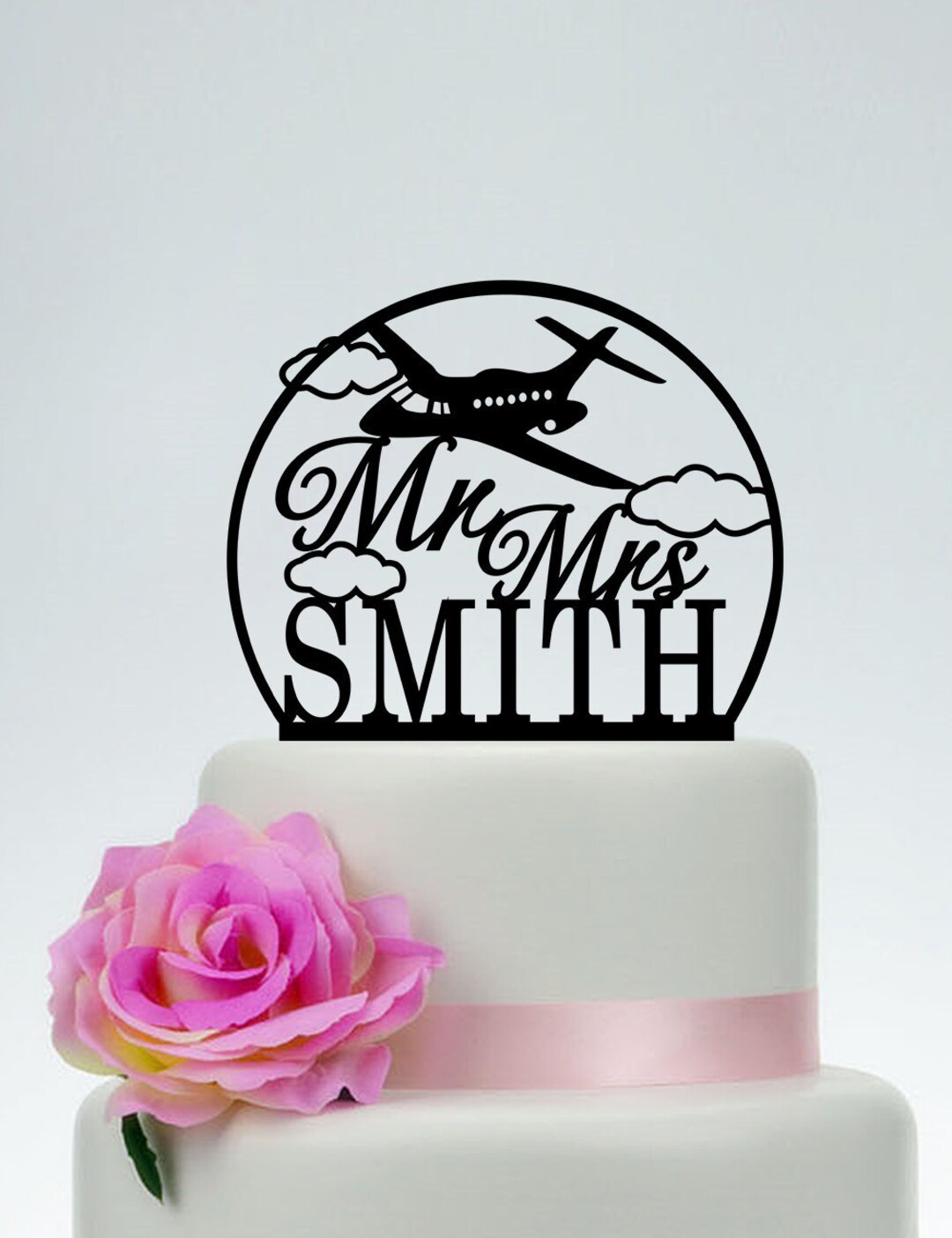 Airplane Wedding Cake Topper,mr and Mrs Cake Topper,custom Cake Topper ...