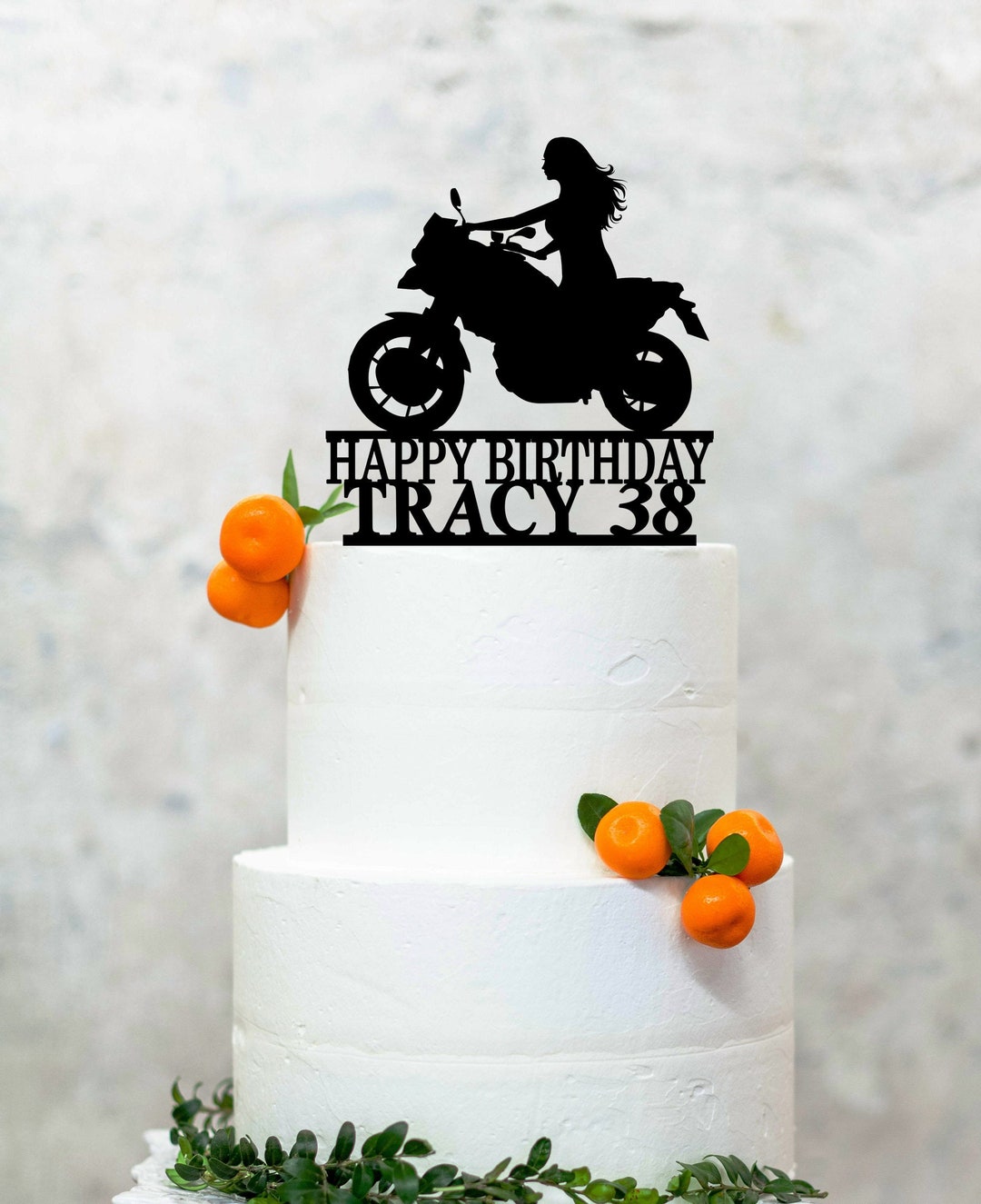 Female Rider Birthday Cake Topper ,motocycle Cake Topper ,birthday ...
