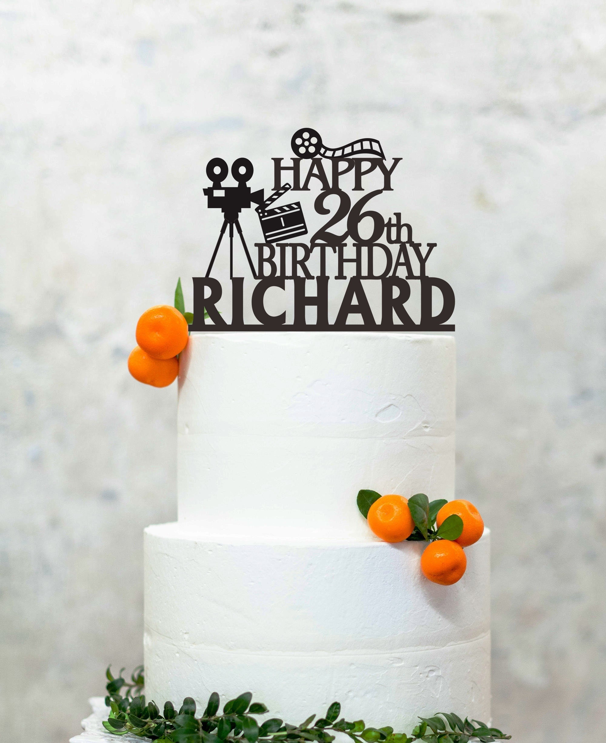 Movie Camera Cake Toppermovie Birthday Cake Topper Hollywood | Etsy