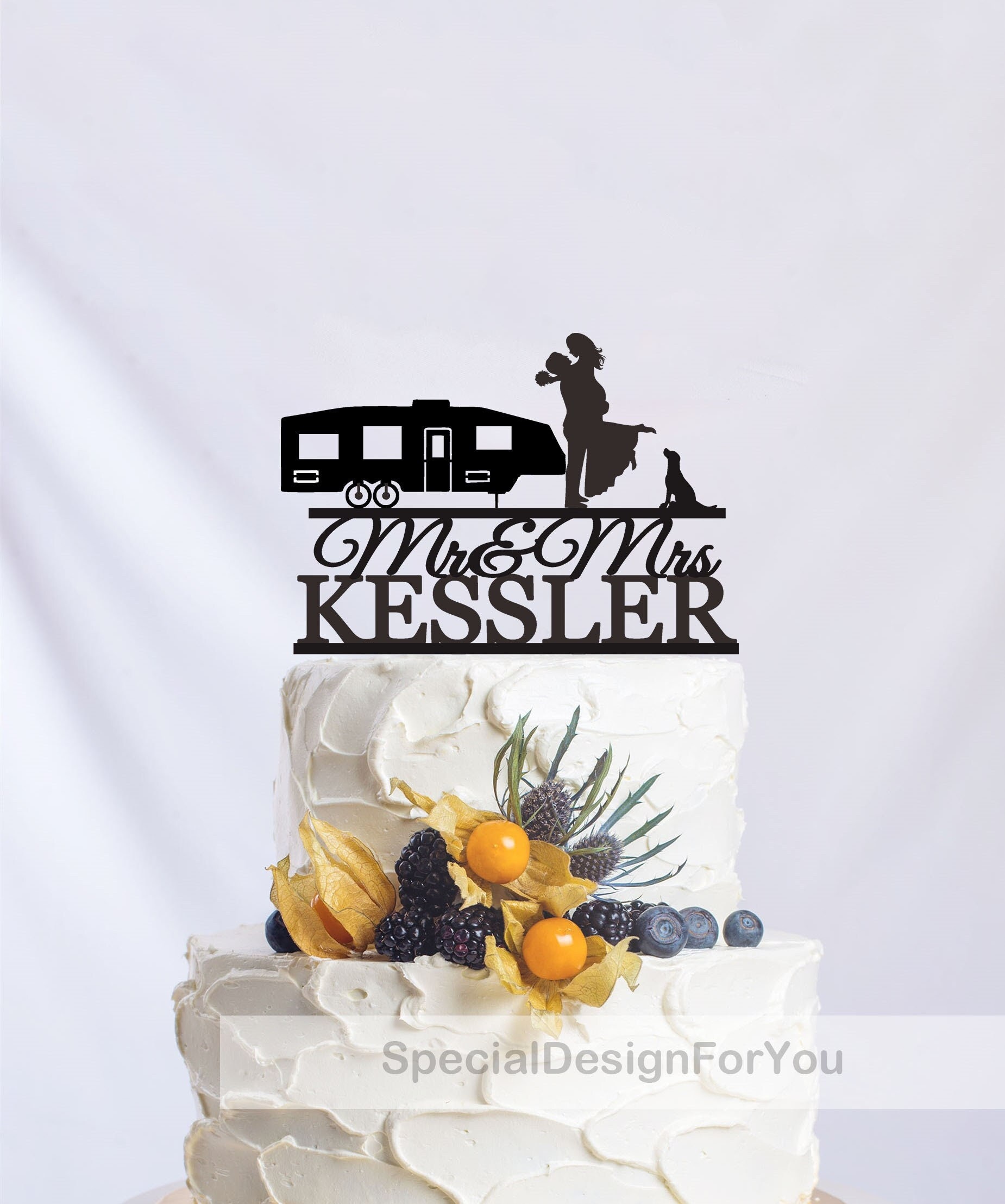 Camping Cake Topper Hiking Couple Wedding Cake Topper RV | Etsy