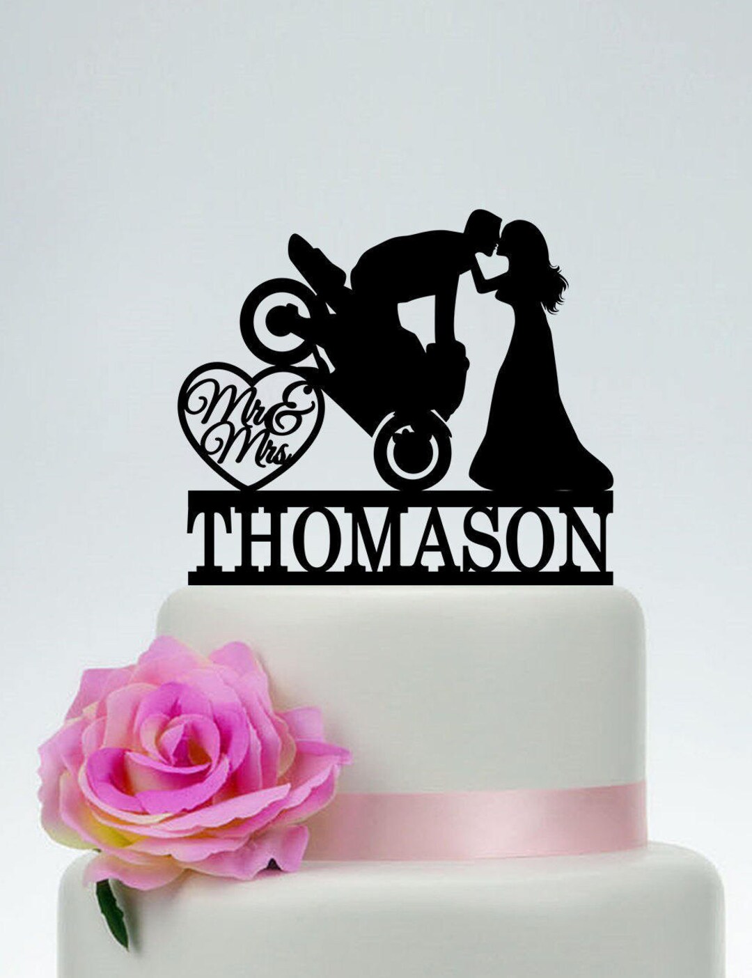 Motorcycle Wedding Cake Topperdirt Bike Cake Toppergroom on - Etsy
