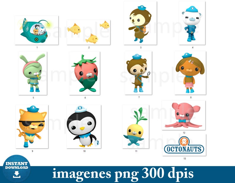 Octonauts Characters Artwork | Etsy UK