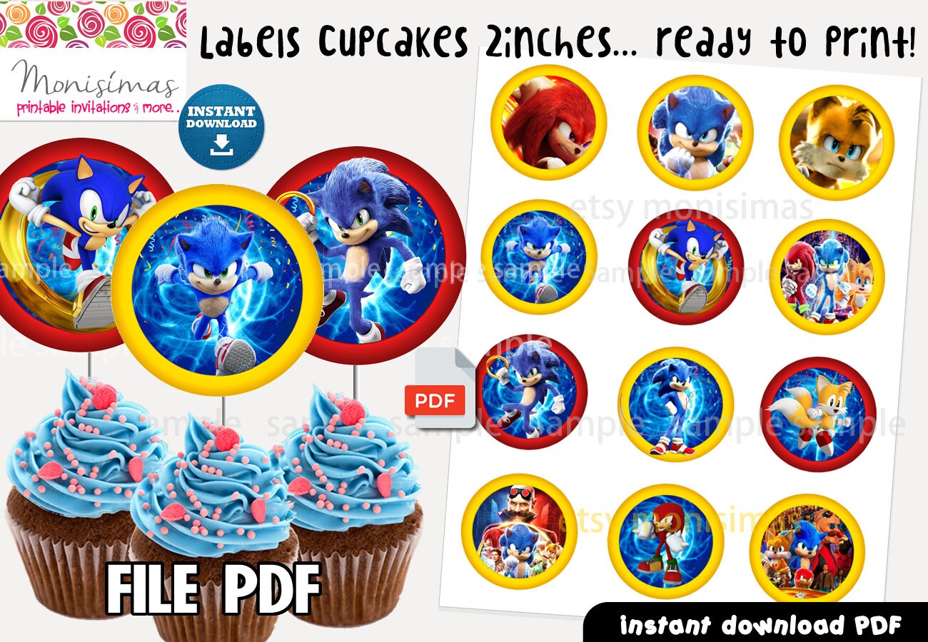 Craft Supplies & Tools Sonic Water Bottle Labels included 6 designs ...