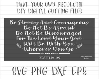 Joshua 1 9 Svg | Etsy