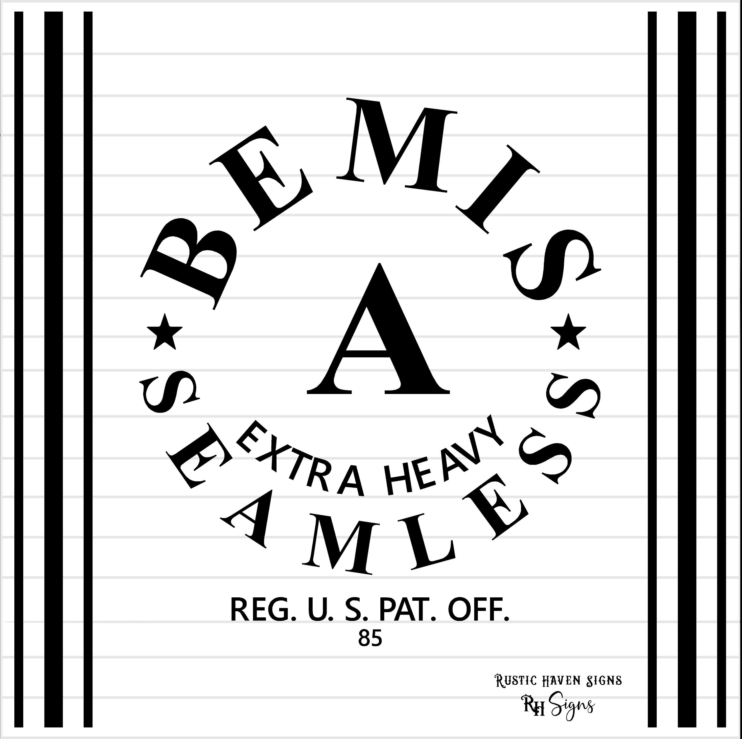 Svg Grain sack logo Bemis Seamless FAHO0074 Comm.Digital | Etsy