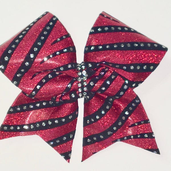 Zebra Cheer Bow - Etsy