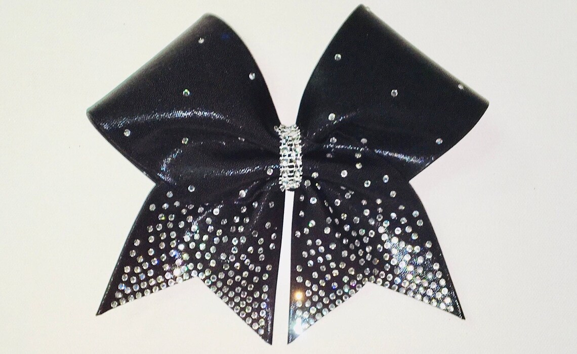 Black Stardust Cheer Bow - Etsy
