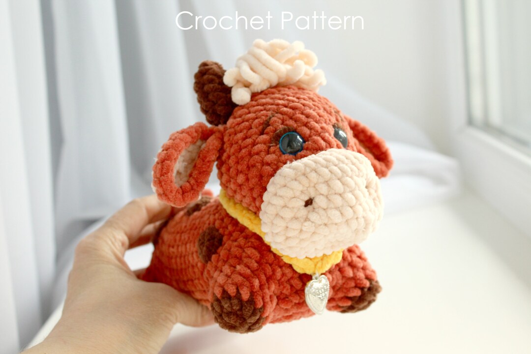 Highland Cow Crochet Pattern Amigurumi Betty Plush Chubby Cow Crochet ...