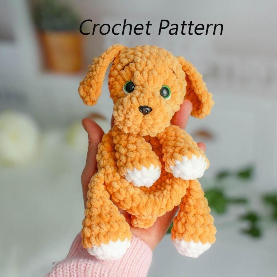 Dog Crochet Pattern: No Sew Amigurumi Puppy, Stuffed Animal Plush ...