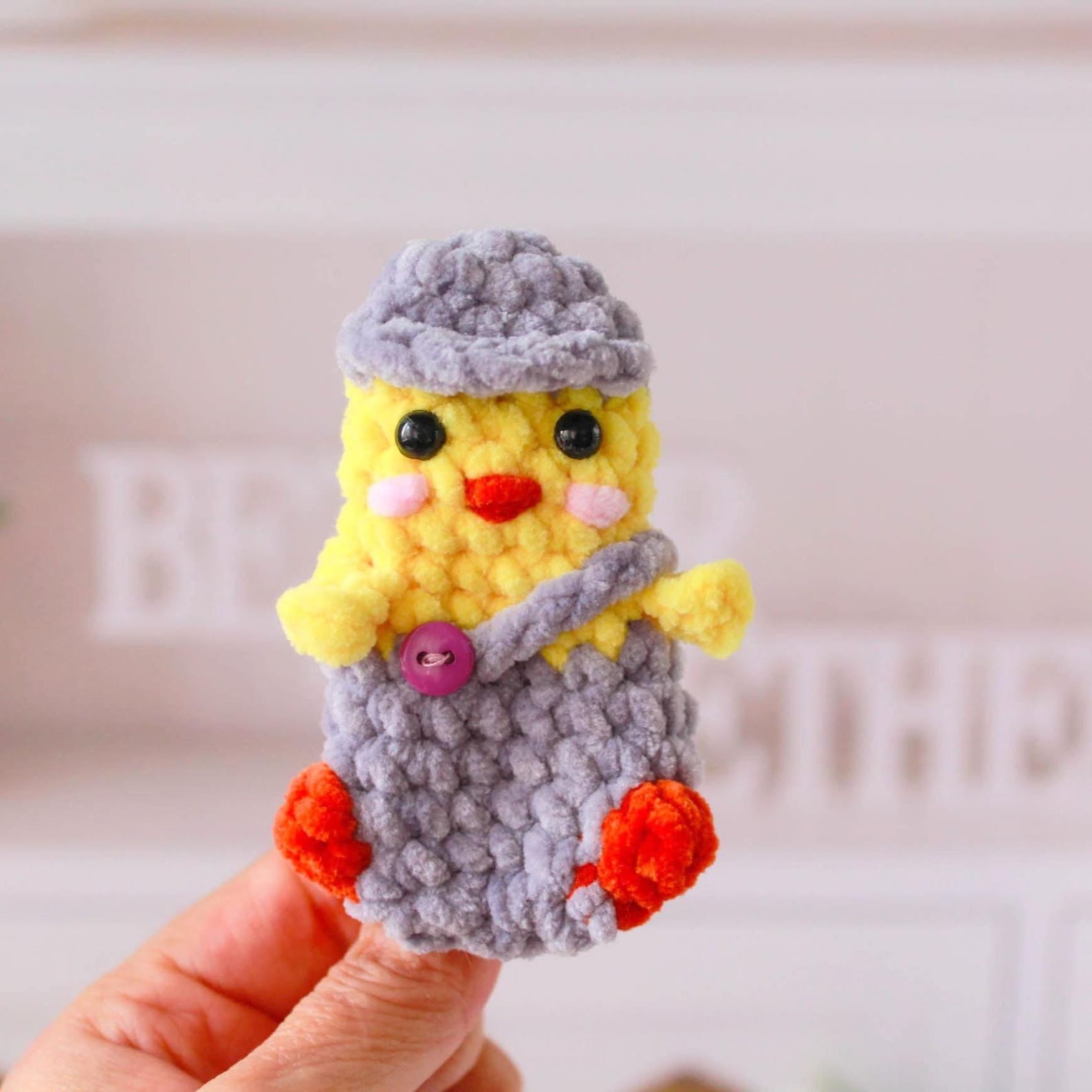 Crochet Chicken Pattern Fidget Clicker PDF 2 in 1 | Sensory Toy That ...