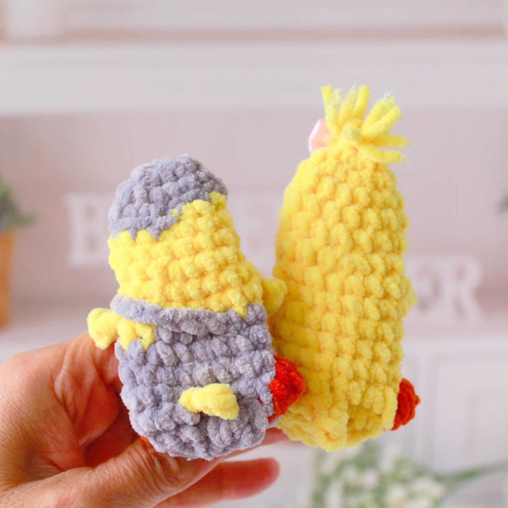 Crochet Chicken Pattern Fidget Clicker PDF 2 in 1 | Sensory Toy That ...
