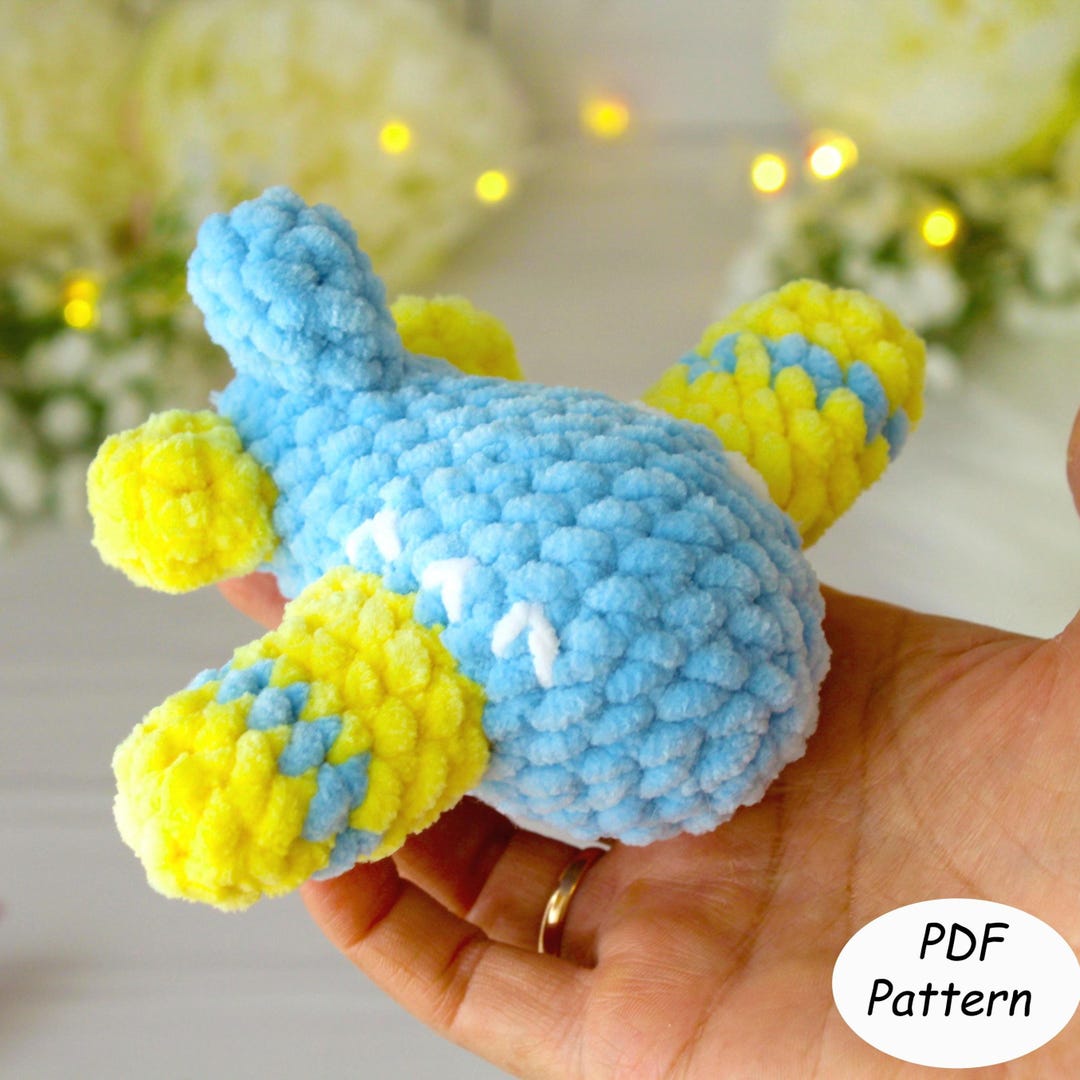 Airplane Crochet Pattern PDF | Plush Toy Plane for Boys | Amigurumi ...