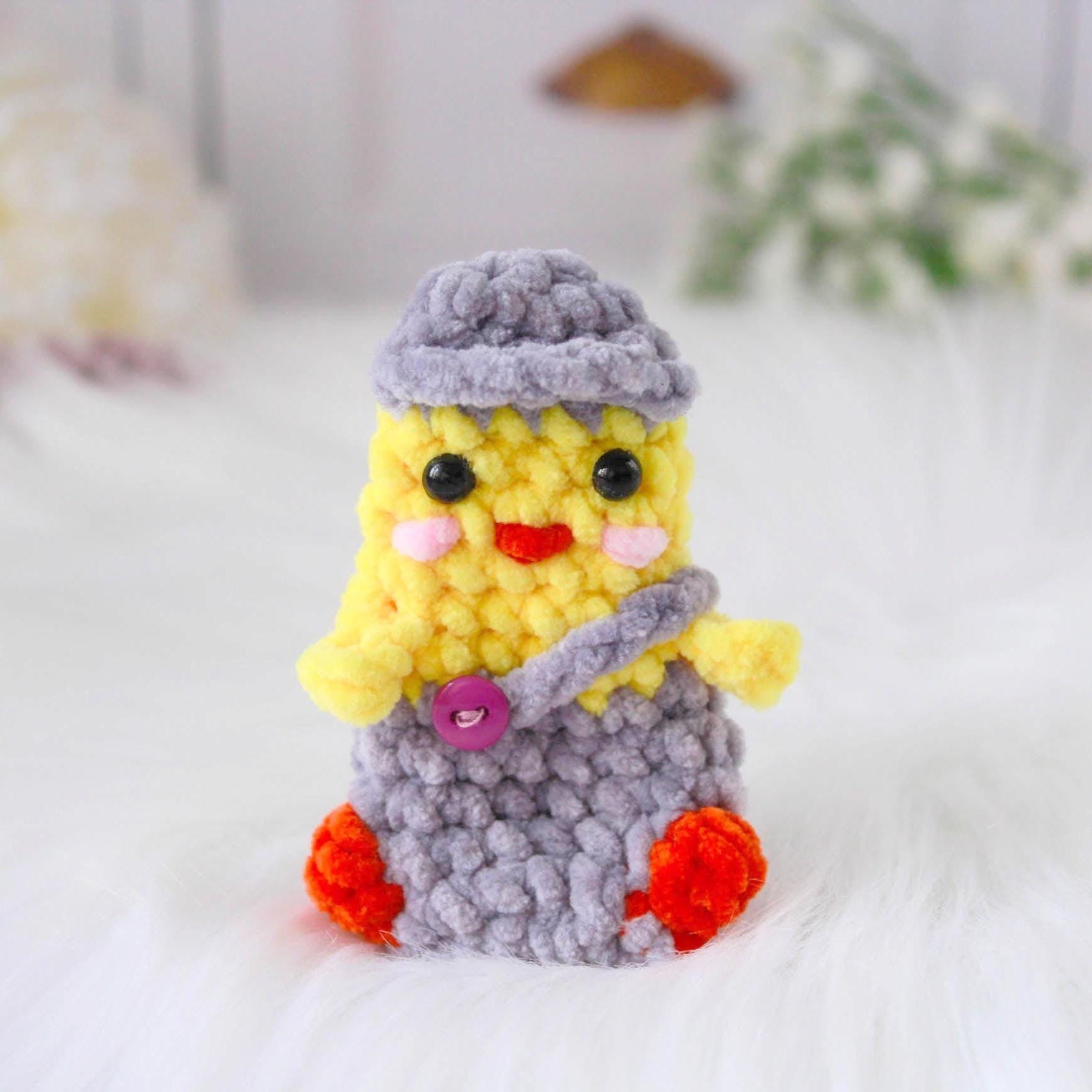 Crochet Chicken Pattern Fidget Clicker PDF 2 in 1 | Sensory Toy That ...