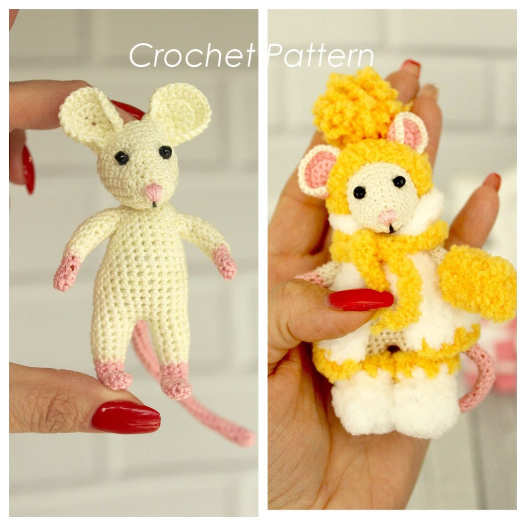 Rat Mouse Crochet Pattern 2 in 1 Little Mouse Clothes Amigurumi PDF ...