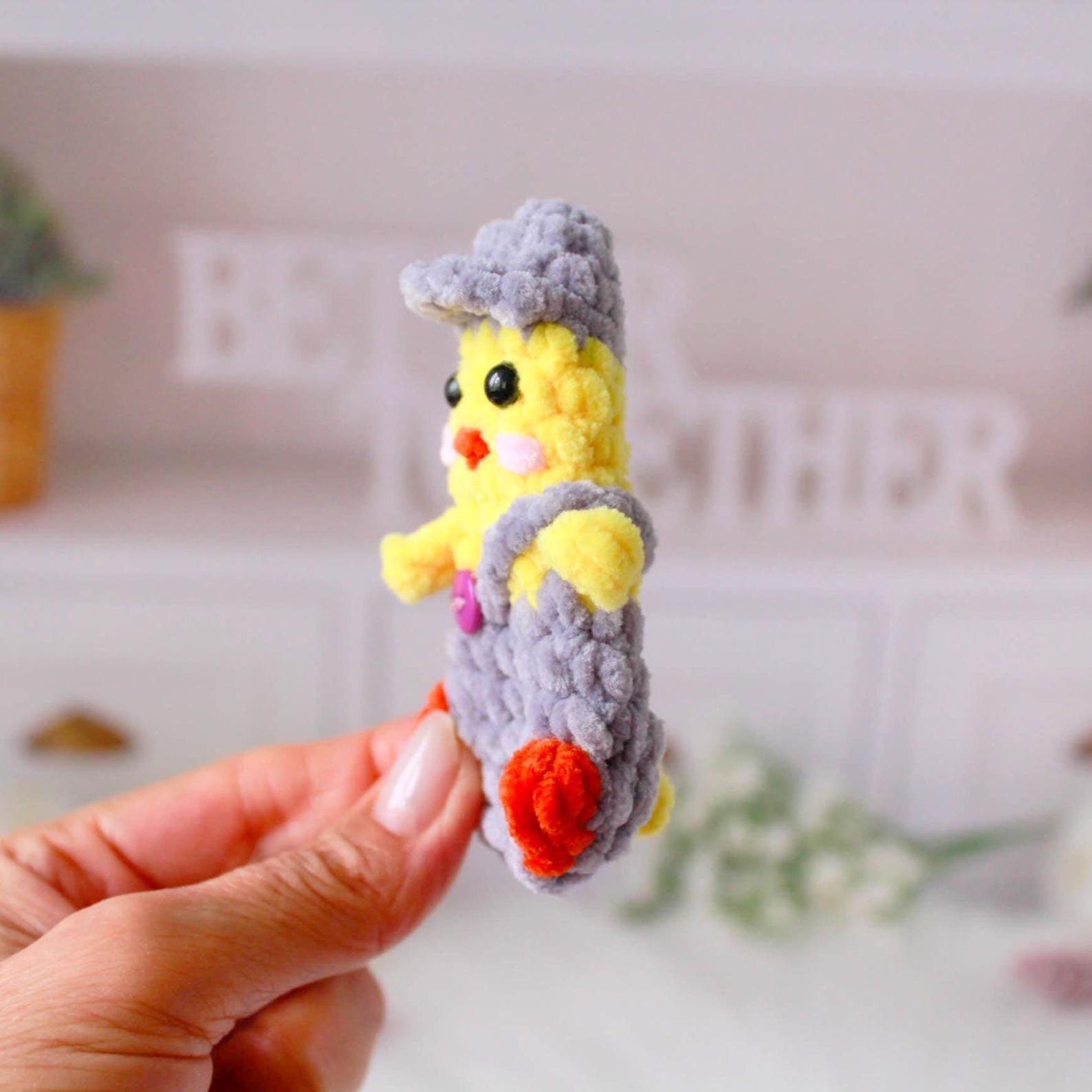 Crochet Chicken Pattern Fidget Clicker PDF 2 in 1 | Sensory Toy That ...