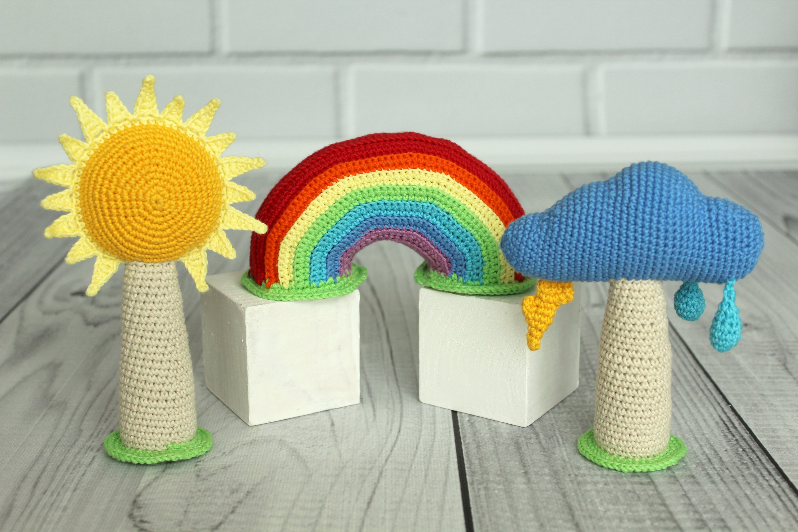 Crochet Pattern Weather Toy SET 3 in 1 Amigurumi Collection: | Etsy