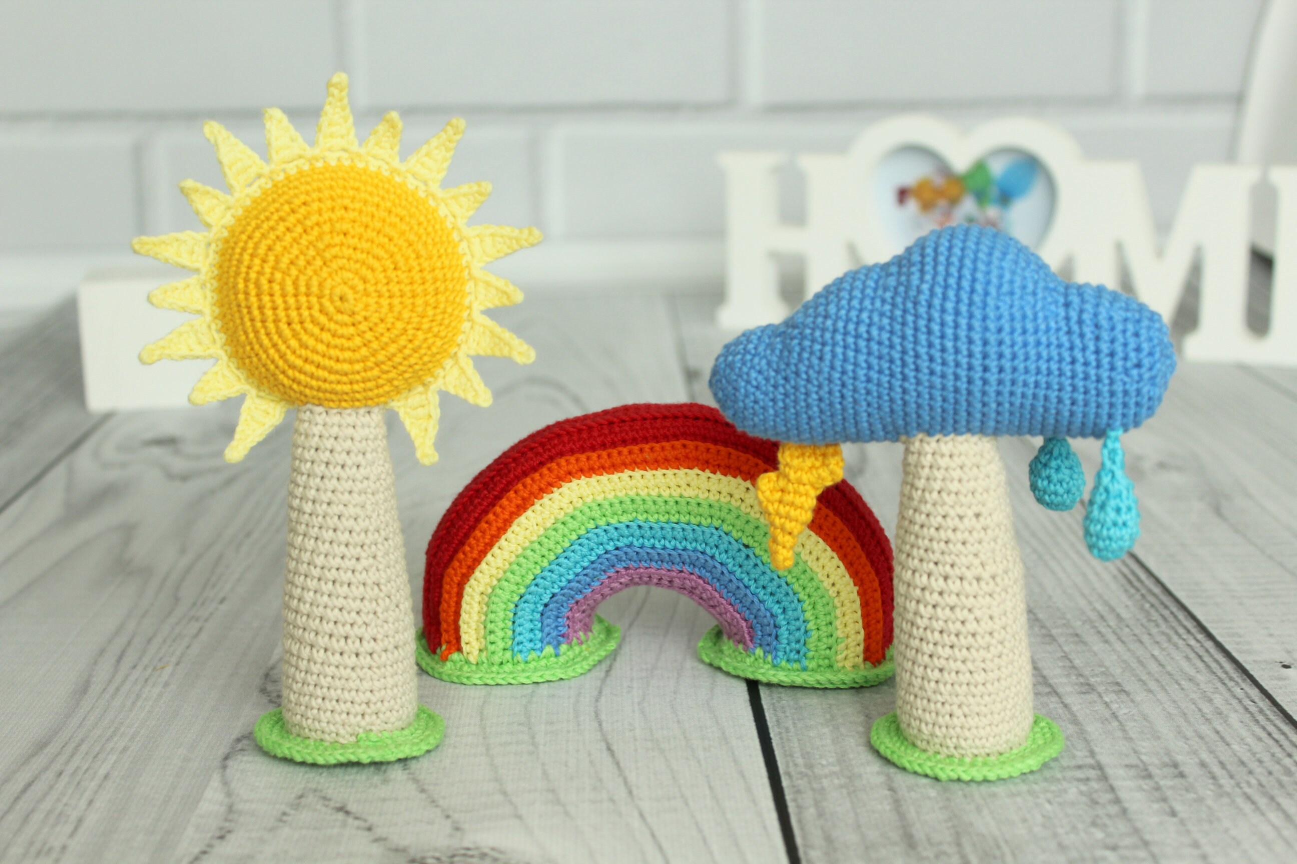 Crochet Pattern Weather Toy SET 3 in 1 Amigurumi Collection: | Etsy