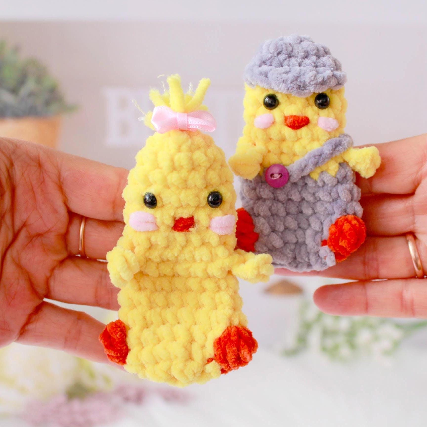 Crochet Chicken Pattern Fidget Clicker PDF 2 in 1 | Sensory Toy That ...