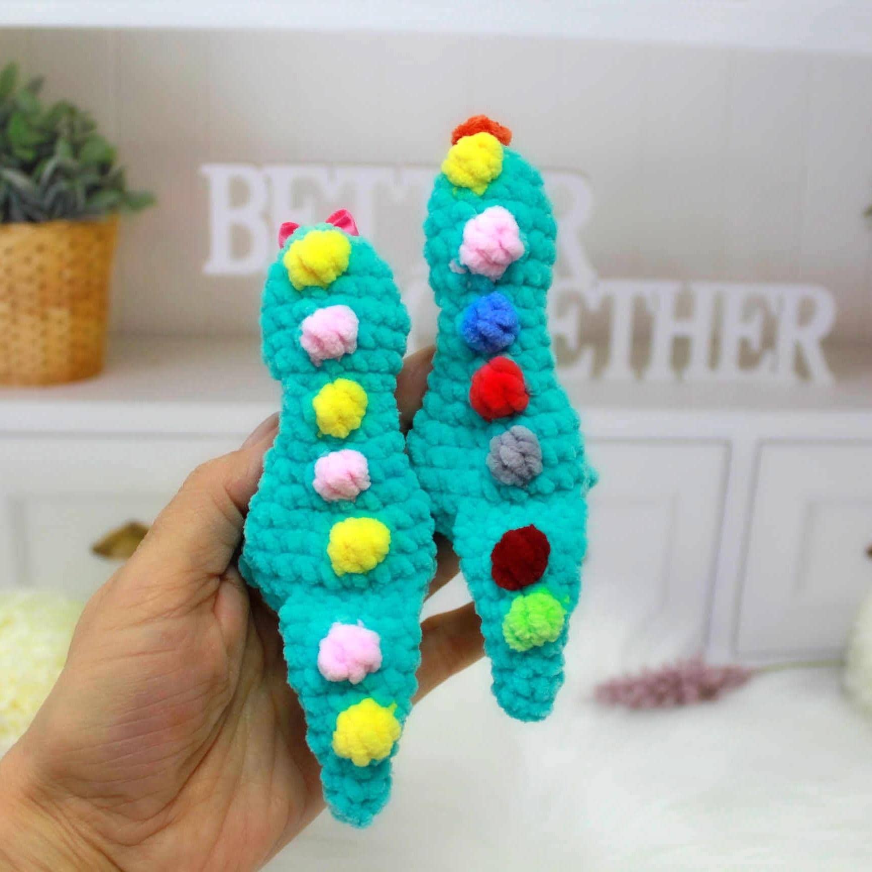 Dinosaur Crochet Pattern Fidget Clicker PDF | Sensory Toy That Clicks ...