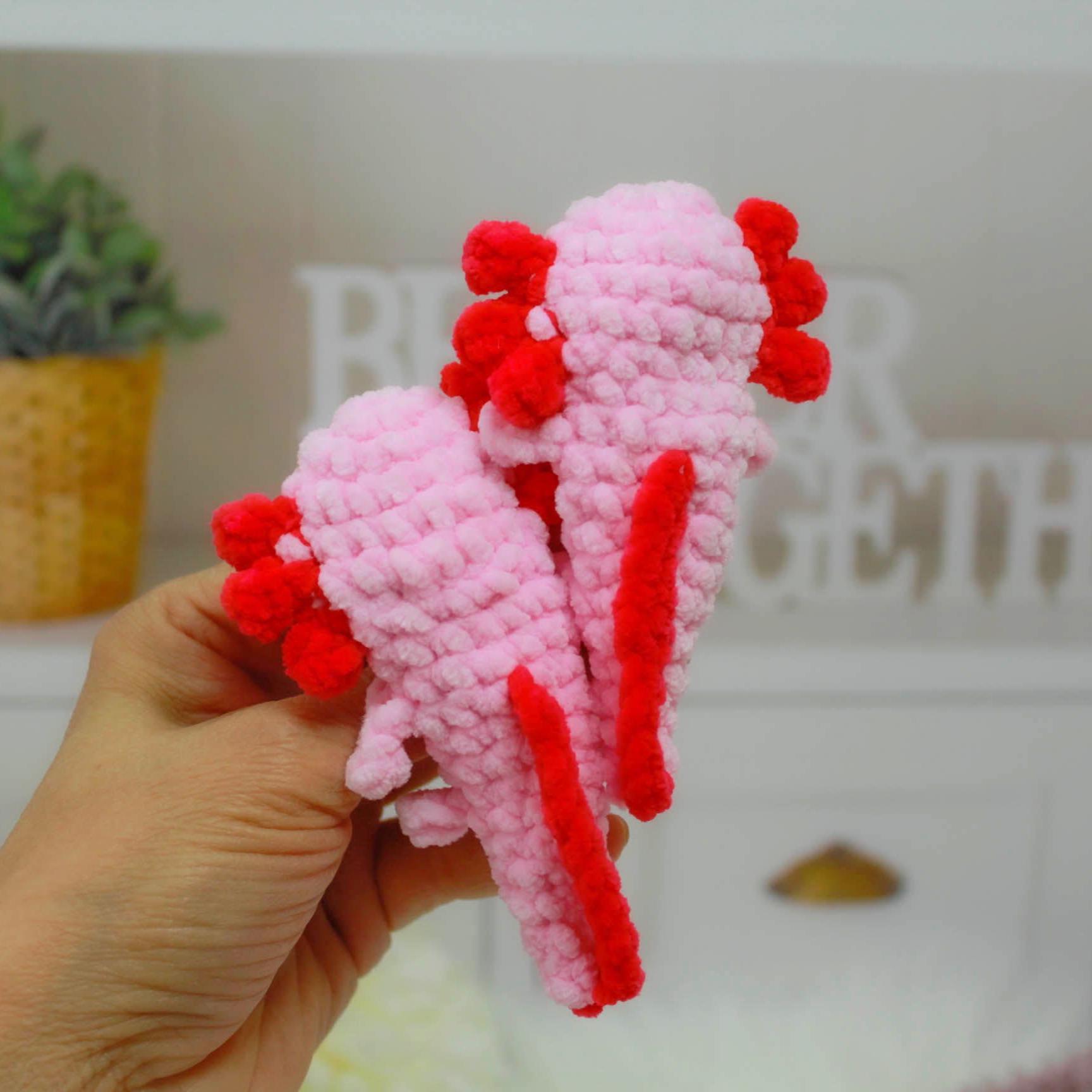 Axolotl Crochet Pattern Fidget Clicker PDF | Pocket Hug Sensory Toy ...
